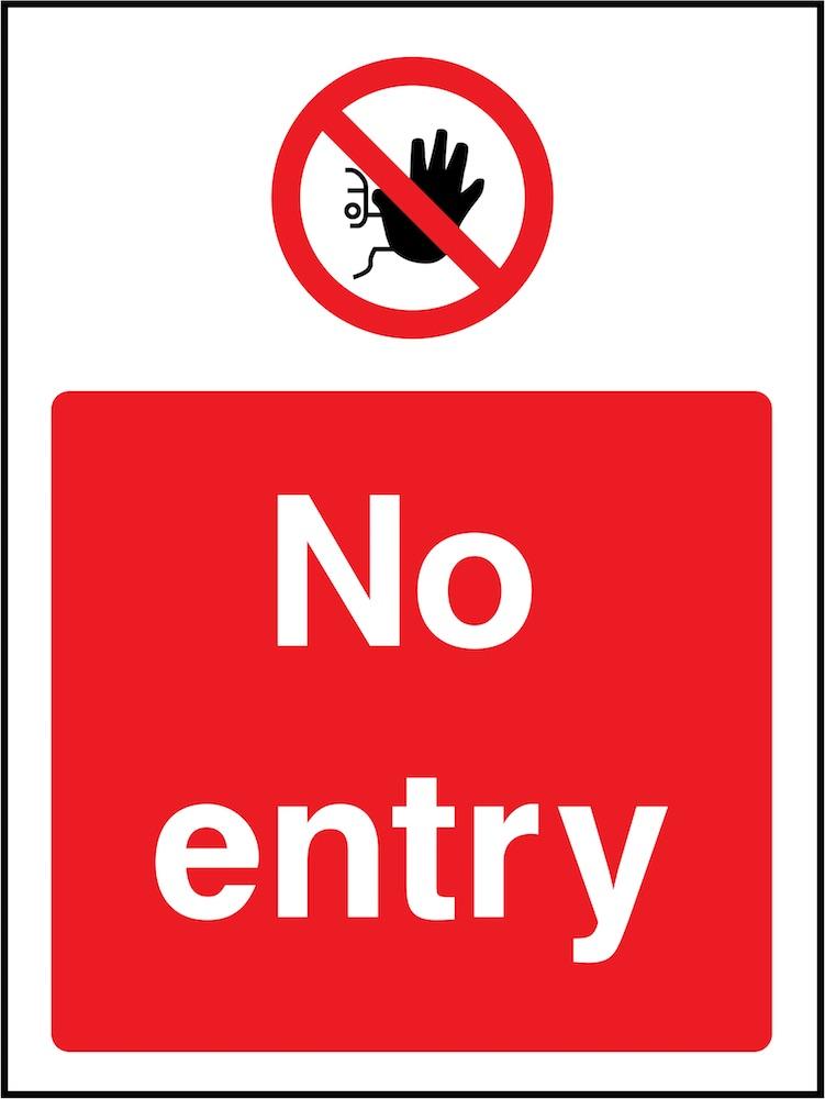 No Entry Signage | GQ Signs Ltd