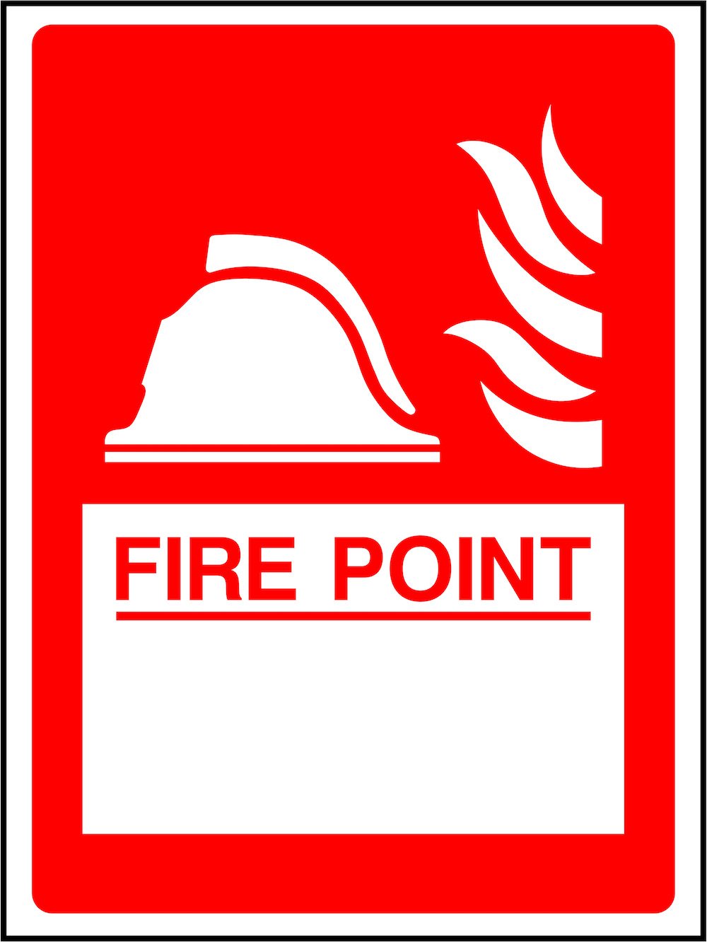 Editable Fire Point Sign | GQ Signs Ltd