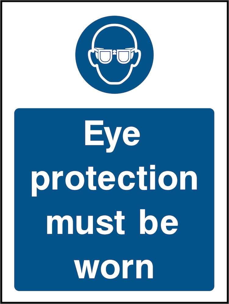 PPE Sign: Wear Eye Protection (Image) | GQ Signs Ltd