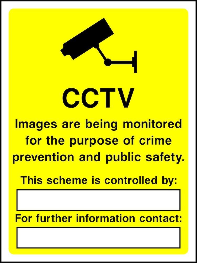 CCTV Sign: Images Being Monitored | GQ Signs Ltd