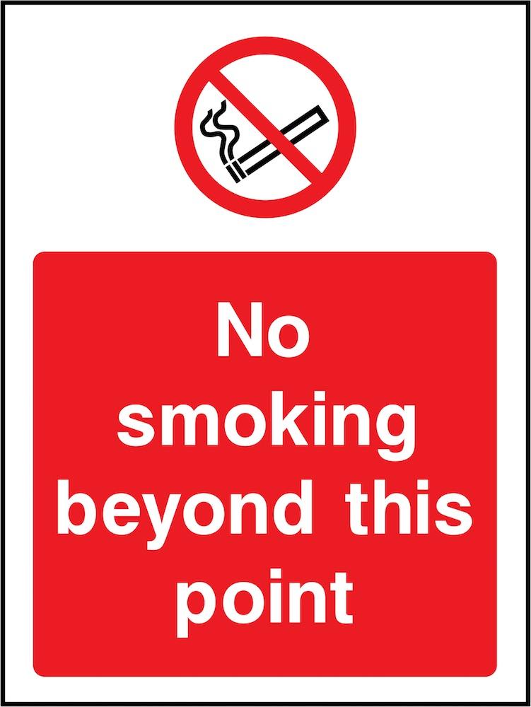 No Smoking Sign: Beyond This Point | GQ Signs Ltd